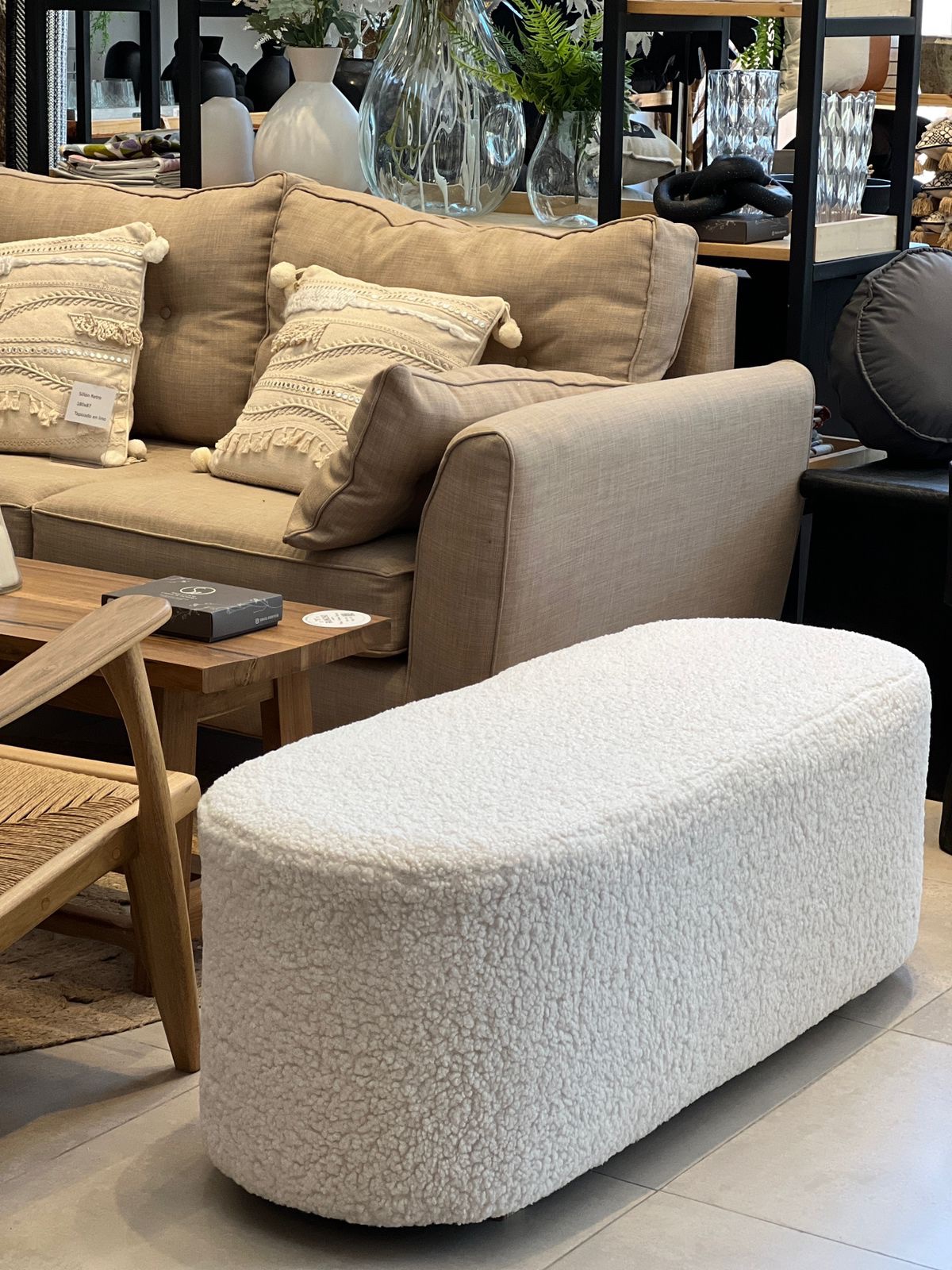 Banco ovalado bucle – Rancho Deco